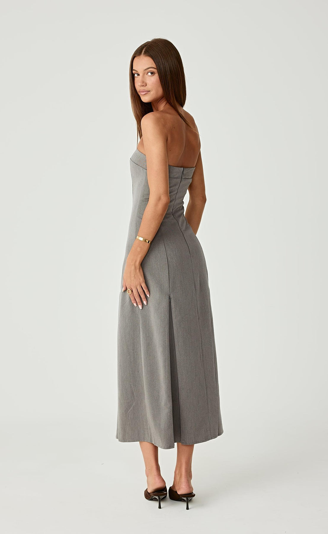 Hudson Midi Dress (Grey) – CHARCOAL USA