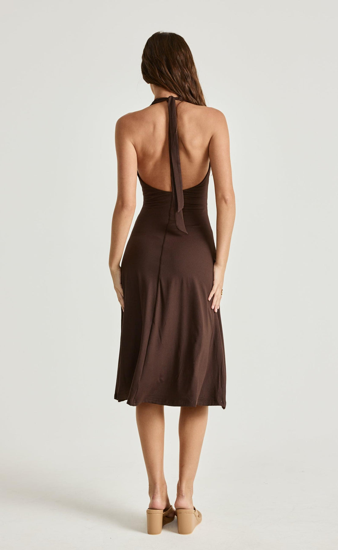 Sable Midi Dress (Chocolate) – CHARCOAL USA