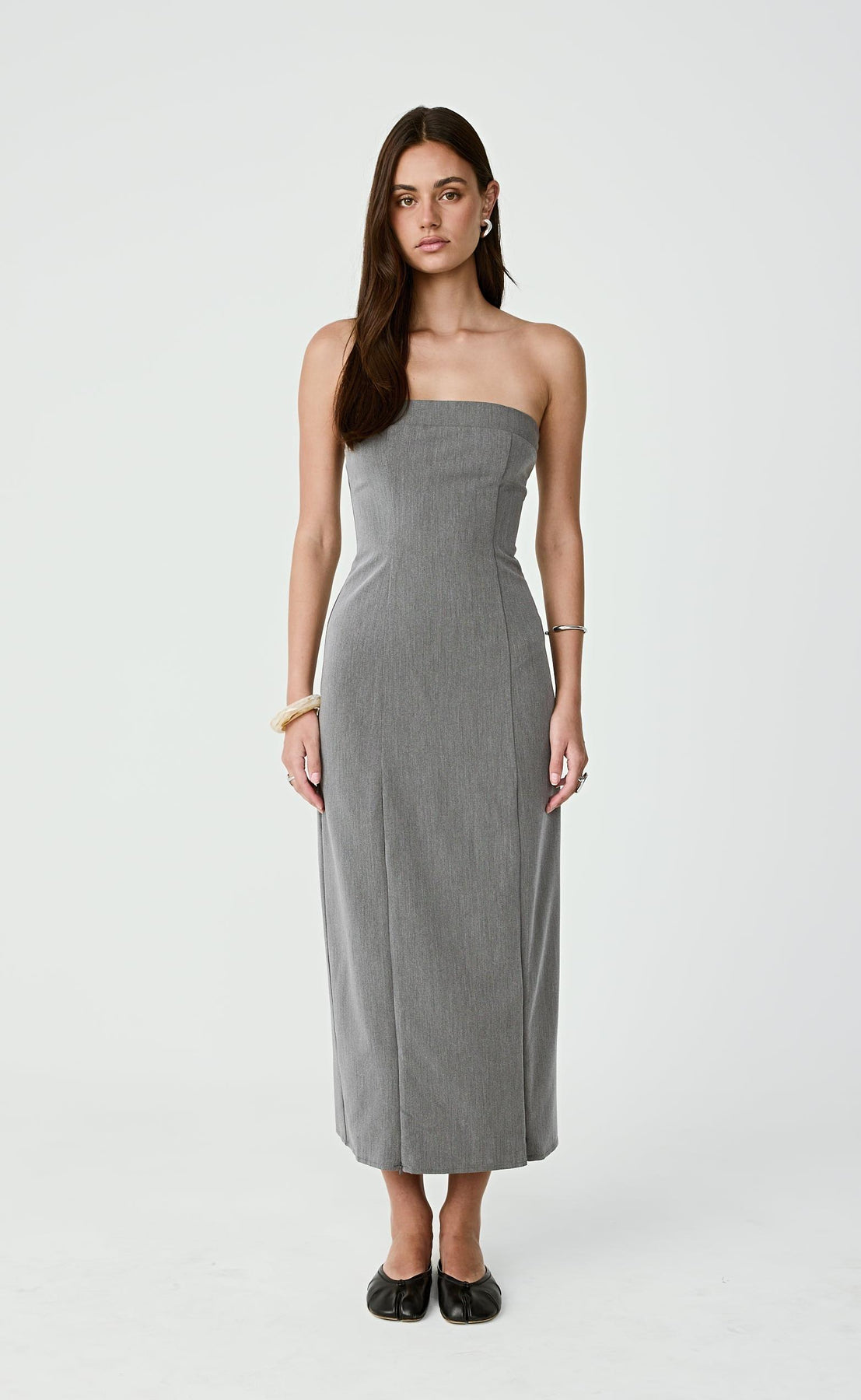Hudson Midi Dress (Grey) – CHARCOAL USA
